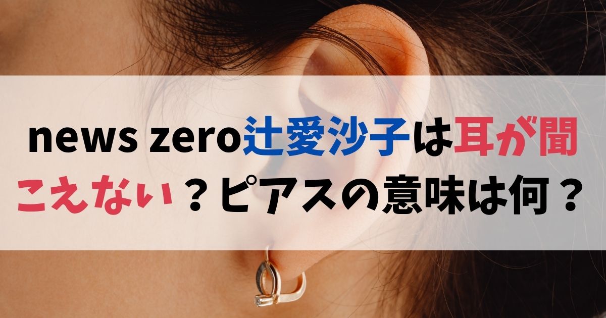 news zero辻愛沙子は耳が聞こえない？ピアスの意味は何？｜カパりんブログ